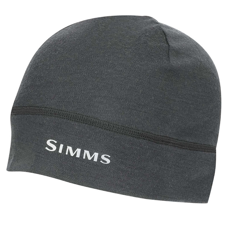 Simms Lightweight Wool Liner Beanie Carbon - ReelFlyRod